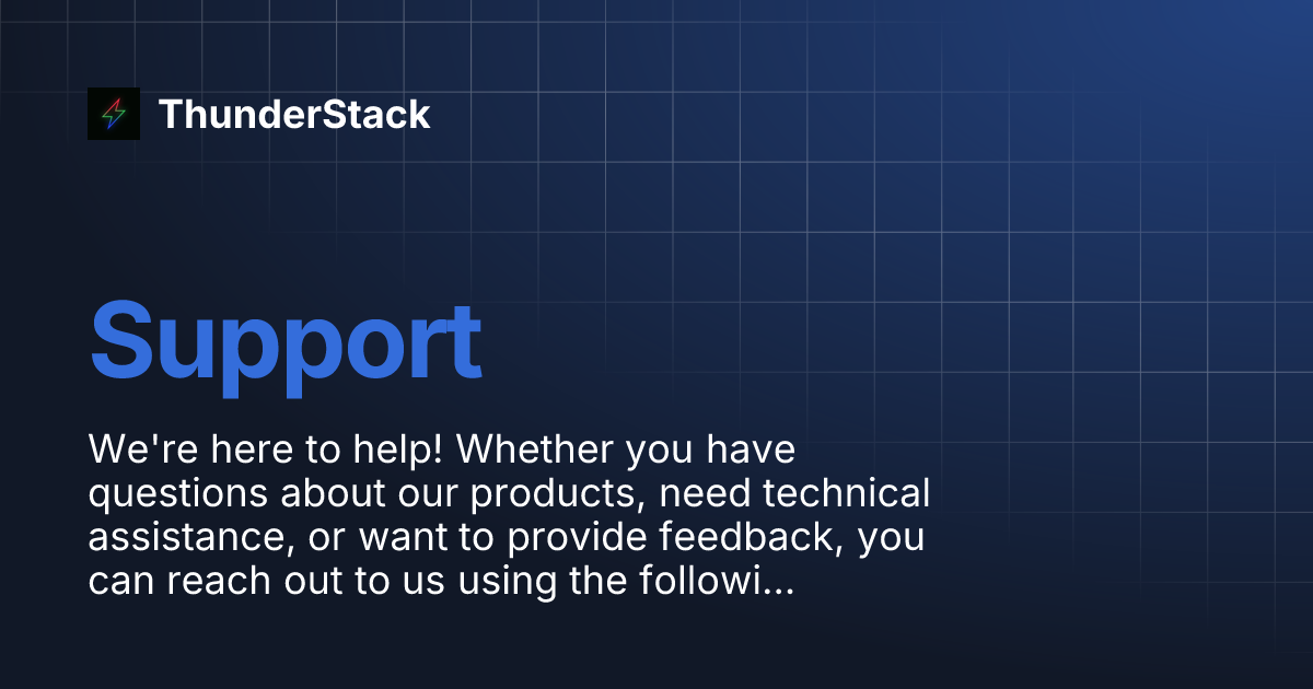 Support | ThunderStack